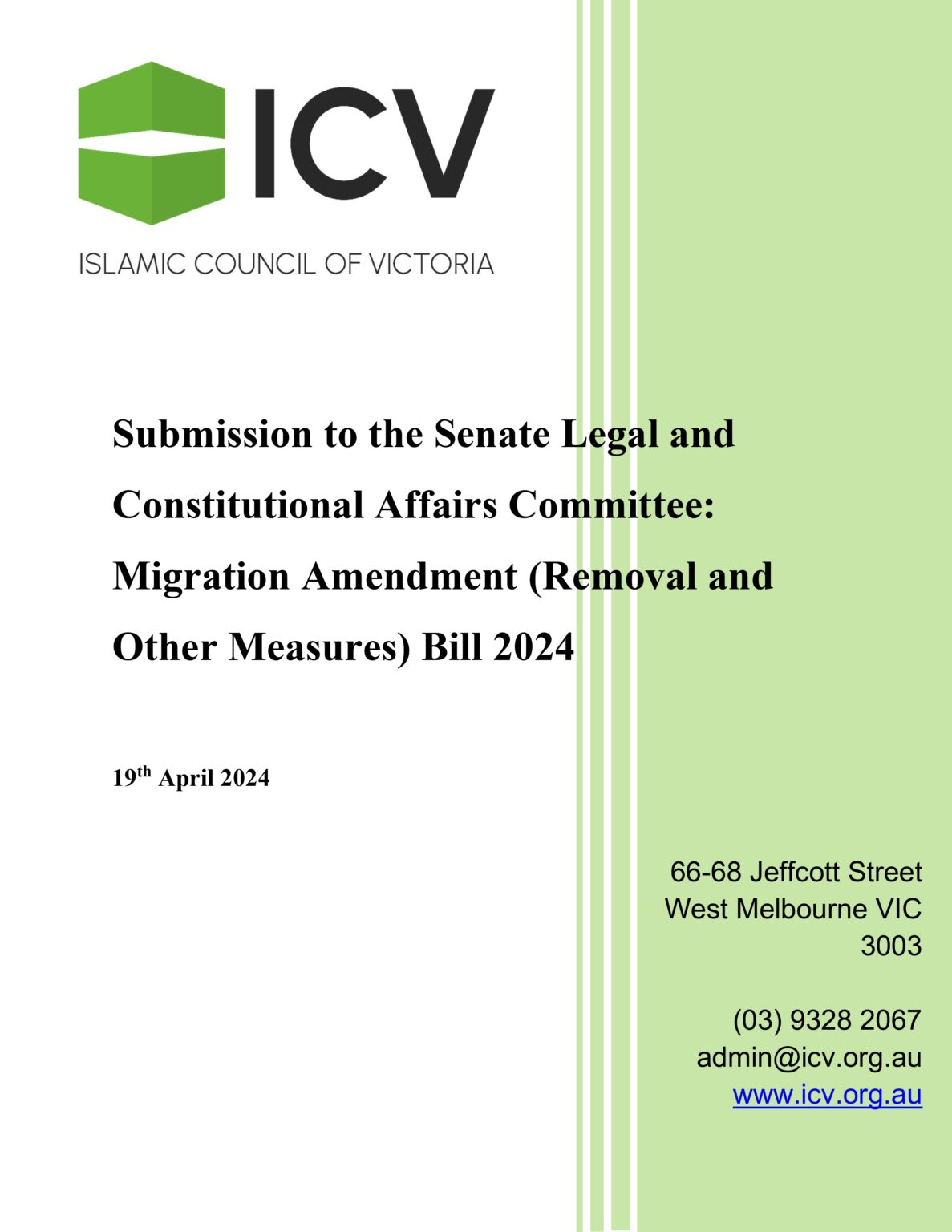 Islamic Council of Victoria’s Submissions – Islamic Council of Victoria ...